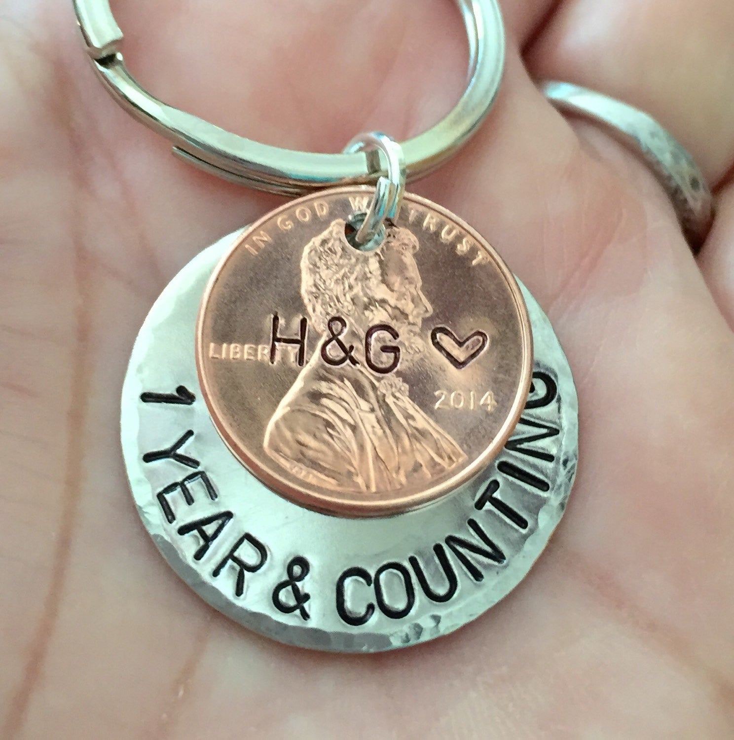 Personalized 1 Year And Counting Keychain – Natashaaloha